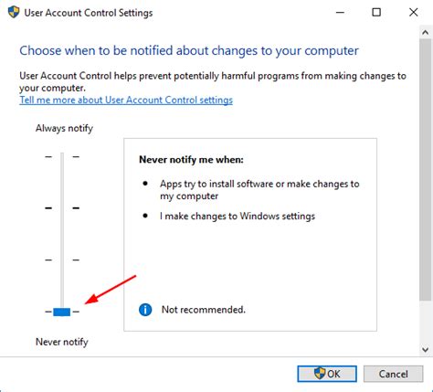 Disable UAC Windows 10 Registry Password Recovery