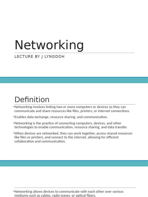Networking Pdf Computer Network Local Area Network