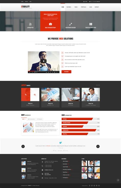 Stability Responsive HTML5 CSS3 Template By Dan Fisher ThemeForest