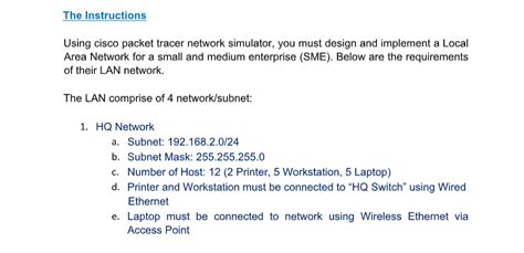Solved Using Cisco Packet Tracer Network Simulator You Must Chegg