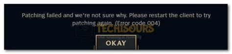 League Of Legends Patching Error 004 How To Fix This Error What Box Game