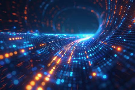 Digital Data Stream Background With Binary Code The Flow Information Of Cyber Security