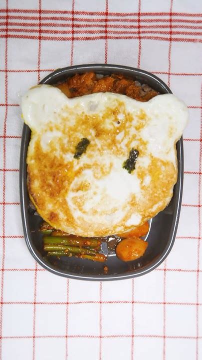 오늘 도시락🍱메뉴📍보리밥 고추참치 마늘쫑 곰돌이 계란프라이 Youtube