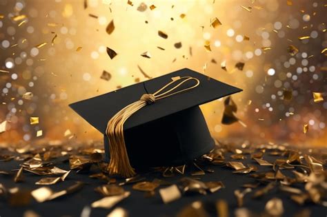 Premium Photo Graduation Cap And Diploma On A Background Of Generative Ai