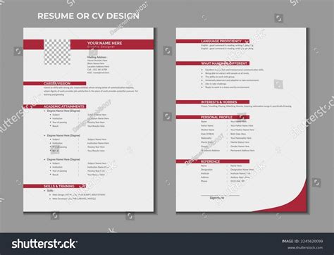 One Page Cv Images Stock Photos Vectors Shutterstock
