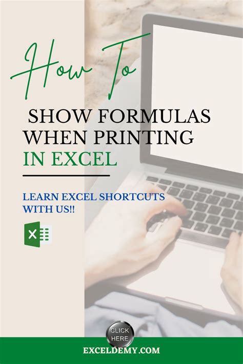 How To Show Formulas When Printing In Excel Excel Excel Shortcuts Excel Formula