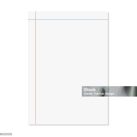 종이 줄이 그어진 공책 메모 페이지 학교 교육을 위한 흰색 시트 템플릿 그림 교과서에 대한 스톡 벡터 아트 및 기타 이미지 교과서 교육 노트 Istock