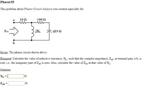 SOLVED This Problem About Phasor Circuit Analysis Was Created Especially For WW Given The