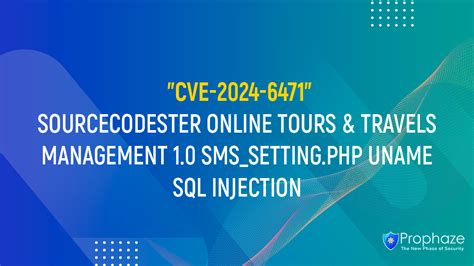 Cve 2024 6471 Sourcecodester Online Tours And Travels Management 10
