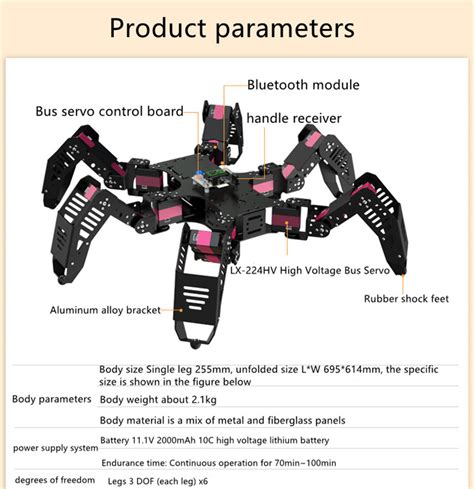 Hexapod Spider Robot Programmable Bionic Spiderbot