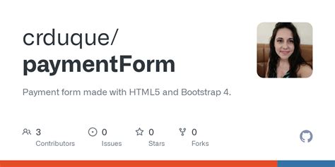 GitHub Crduque PaymentForm Payment Form Made With HTML And Bootstrap