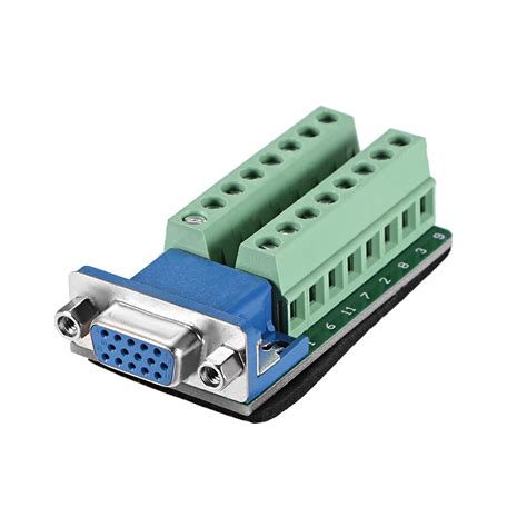 D Sub DB15 Breakout Board Connector With Case 3 Row Female Port Solderless Terminal Block