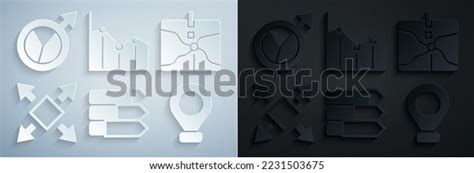 Set Pie Chart Infographic Intersection Point Stock Vector Royalty Free 2231503675 Shutterstock