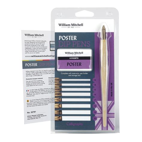 William Mitchell Dip Pen Set Poster 8 Nib Set