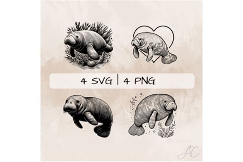 Manatee Svg Bundle Graphic By Artistic Ortex · Creative Fabrica