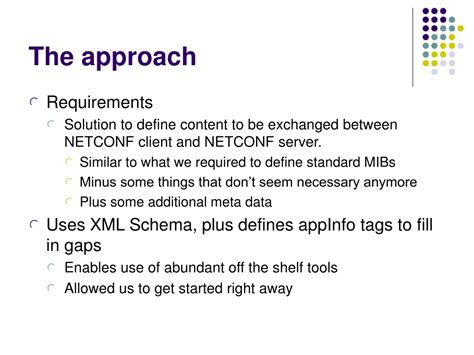 Ppt Using Xml Schema To Define Netconf Content Powerpoint
