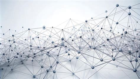 Abstract White Background With Futuristic 3d Network Technology Intertwined Pathways Of Data