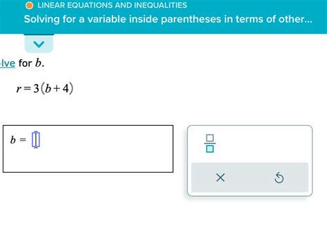 Solved LINEAR EQUATIONS AND INEQUALITIES Solving For A Chegg Com