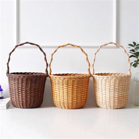 라탄 원통형 바구니 3type 감도 깊은 취향 셀렉트샵 29cm