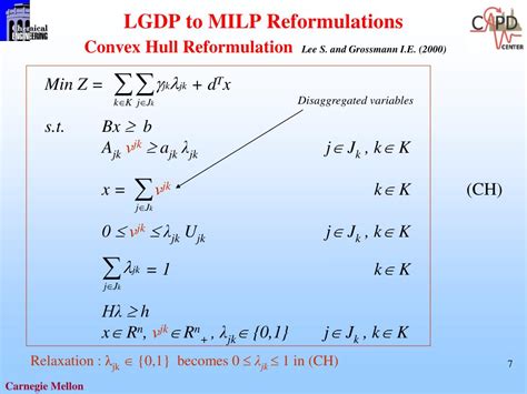 Ppt Reformulations Relaxations And Cutting Planes For Linear