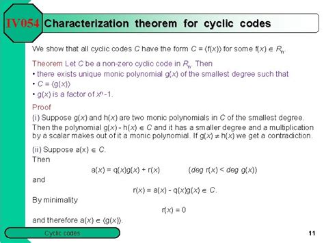 IV CHAPTER Cyclic And Convolution Codes