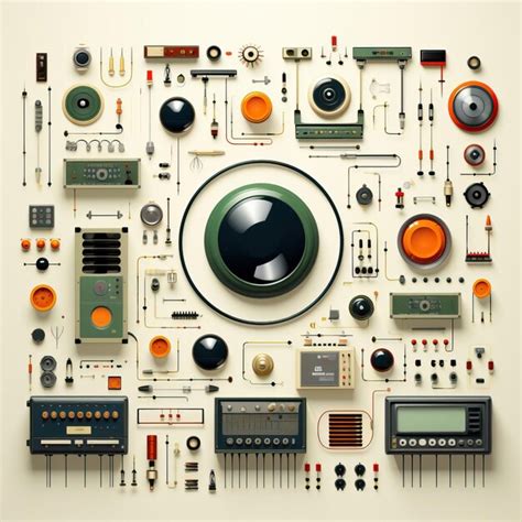 Premium Vector Flat Design Vector Electronic Elements On White Backgroun