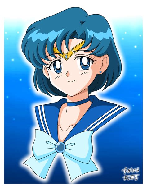 Mizuno Ami And Sailor Mercury Bishoujo Senshi Sailor Moon Drawn By