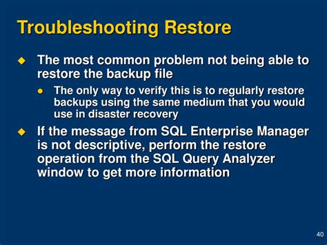 ppt understanding backup restore in sql server 2000 pankaj agarwal