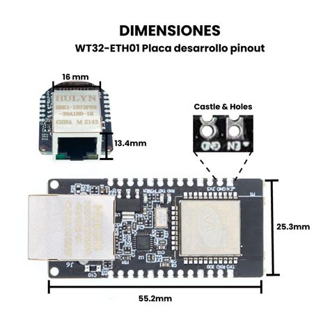 Wt32 Eth01 Placa De Desarrollo Esp32 Con Ethernet Unit Electronics