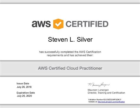 Steve Silver Aws Certified Cloud Practitioner Certificate