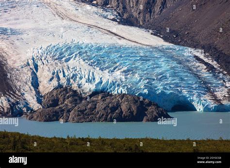 Portage Glacier And Lake As Seen From The Portage Pass Trail Kenai
