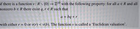 Solved Definition 624 Let R Be An Integral Domain We Say