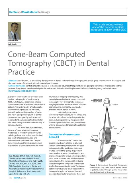 Pdf Cone Beam Computed Tomography Cbct In Dental Practice