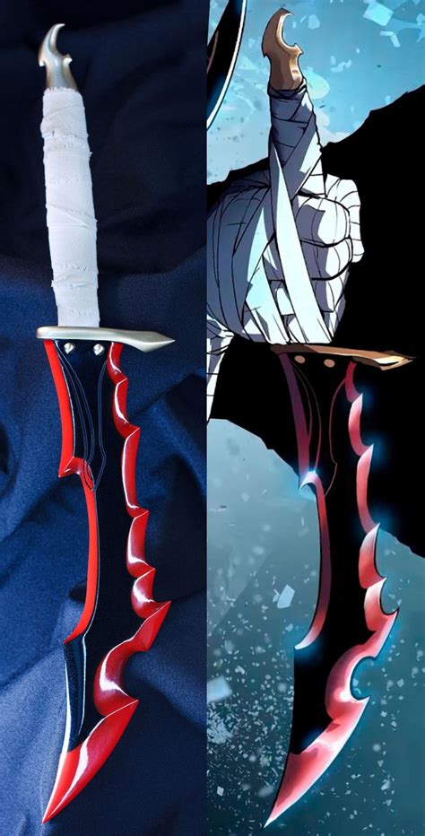 Sung Jin Woo Dagger Solo Leveling 3d Printed Replica Cosplay Etsy