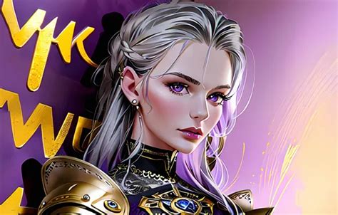 Wallpaper Look White Hair Beautiful Girl Shoulders AI Art AI Art Stable Diffusion