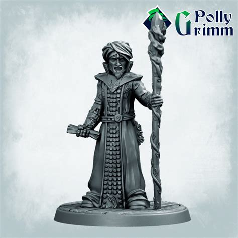 3d Printable Fantasy Miniatures For Tabletop Games Elemental Mages Set
