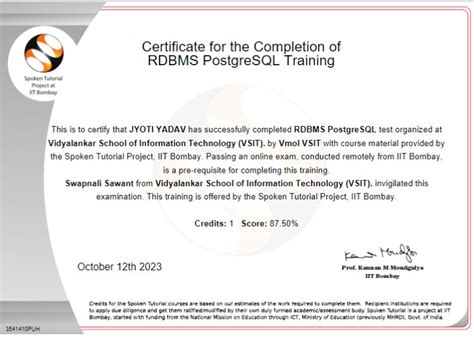 Jyoti Yadav On Linkedin Rdbms Learningjourney Iitbombay Datamanagement