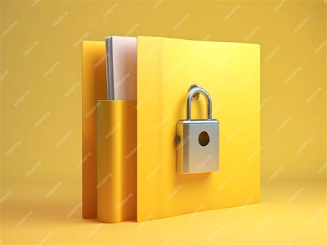 Premium Photo Computer File Folder With A Lock Data Protection Cyber Security Concept