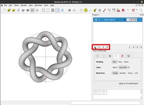 User Interface Meshlab Possible To Export Import The Current Camera Configuration Stack