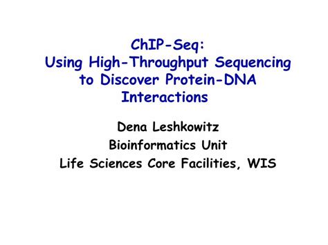 Pdf Chip Seq Using High Throughput Sequencing To Discover Dors
