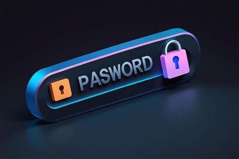 3d Rendering Access Password Icon Premium Ai Generated Image