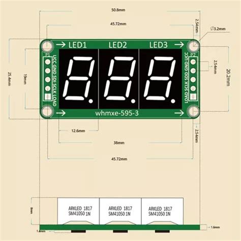 Modulo Display 7 Segmentos 4 Dígitos 3 X 74hc595 Mebuscar Chile