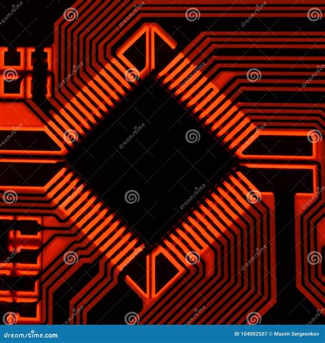 Electrical Board With A Microprocessor Stock Image Image Of Concept