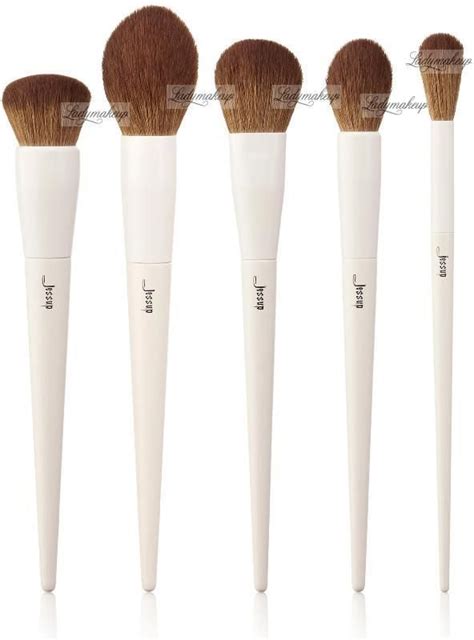 Jessup Beauty Jessup Makeup Lover 5 Pcs Light Grey Face Brushes Collection Ii Zestaw 5 Pędzli Do