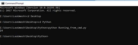 Passing User Input From Command Prompt In Python