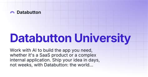 Databutton University Databutton