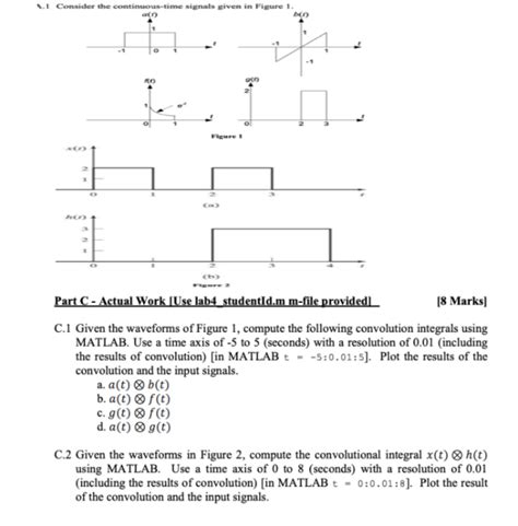 Consider The Continuous Time Signals Given In Chegg