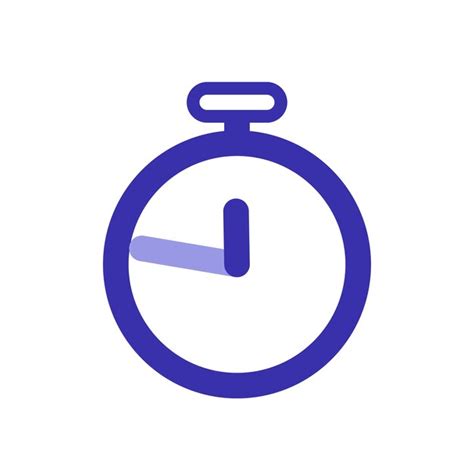 스톱워치 아이콘이 흰색 배경에 표시됩니다 프리미엄 벡터