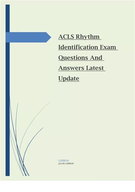Acls Rhythm Identification Exam Questions And Answers Latest Update Rqi Acls Stuvia Us