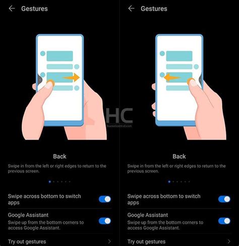 EMUI Feature Customizable Navigation Gesture Sensitivity Huawei Central